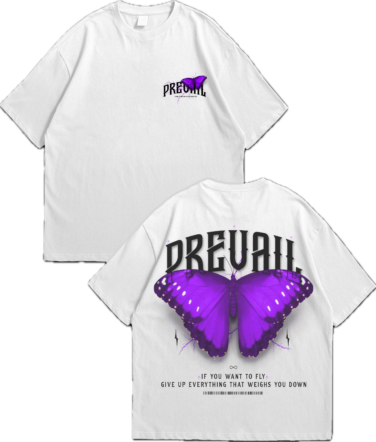 Purple Prevail Butterfly T-Shirt | Prevail X is the Brand
