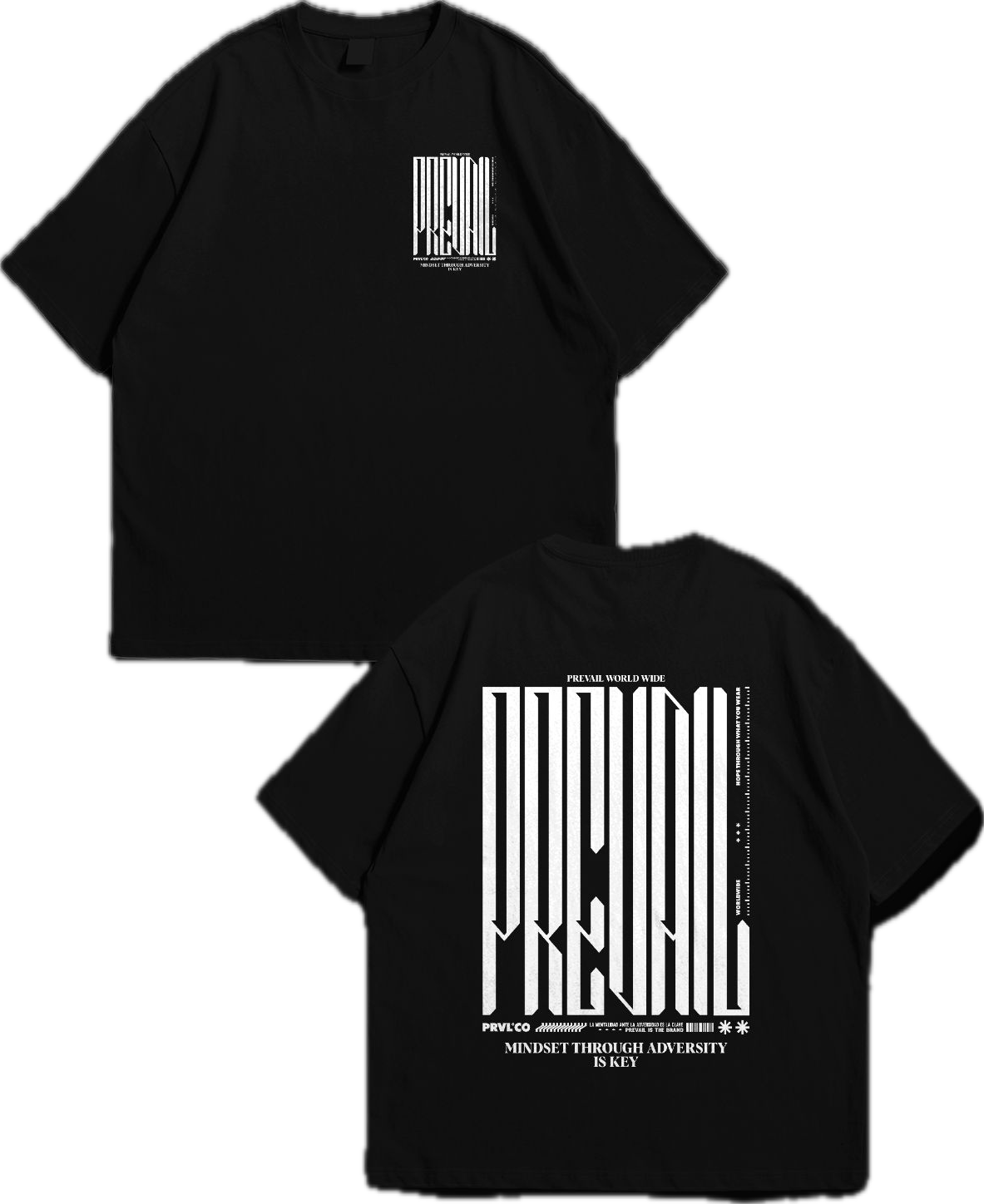 Mindset through Adversity Black T-Shirt | Prevail X is the Brand