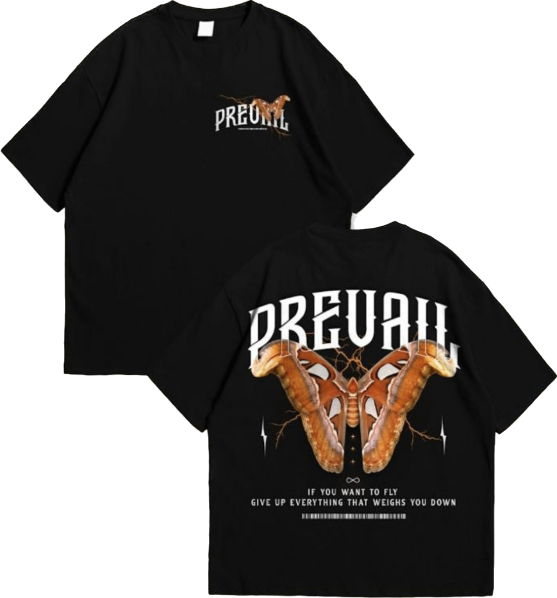 Orange Prevail Butterfly T-Shirt | Prevail X is the Brand